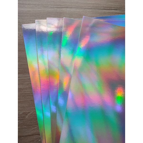 12"x12" Holographic Laser Silver Cardstock 250gsm 10sheets | Shopee ...
