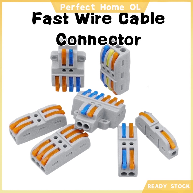 Fast Wire Cable Connector Reusable Multiple Styles Terminal Block for ...
