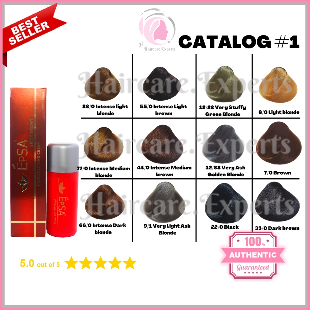 Epsa Hair Color Hair Coloring Cream Hair Dye W/O Oxidizing Catalog 1 by ...
