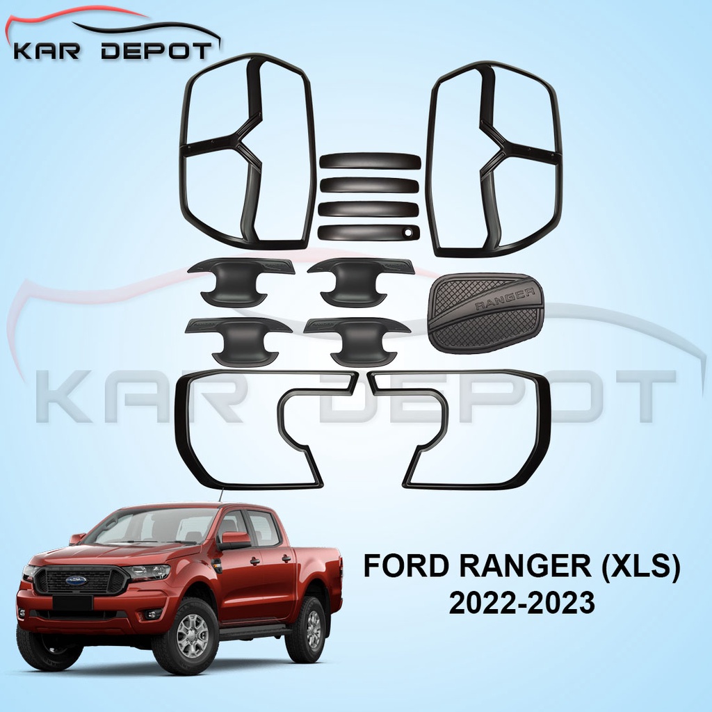 FORD RANGER (XLS) 2022-2023 Combo Set Garnish Matte black | Shopee ...