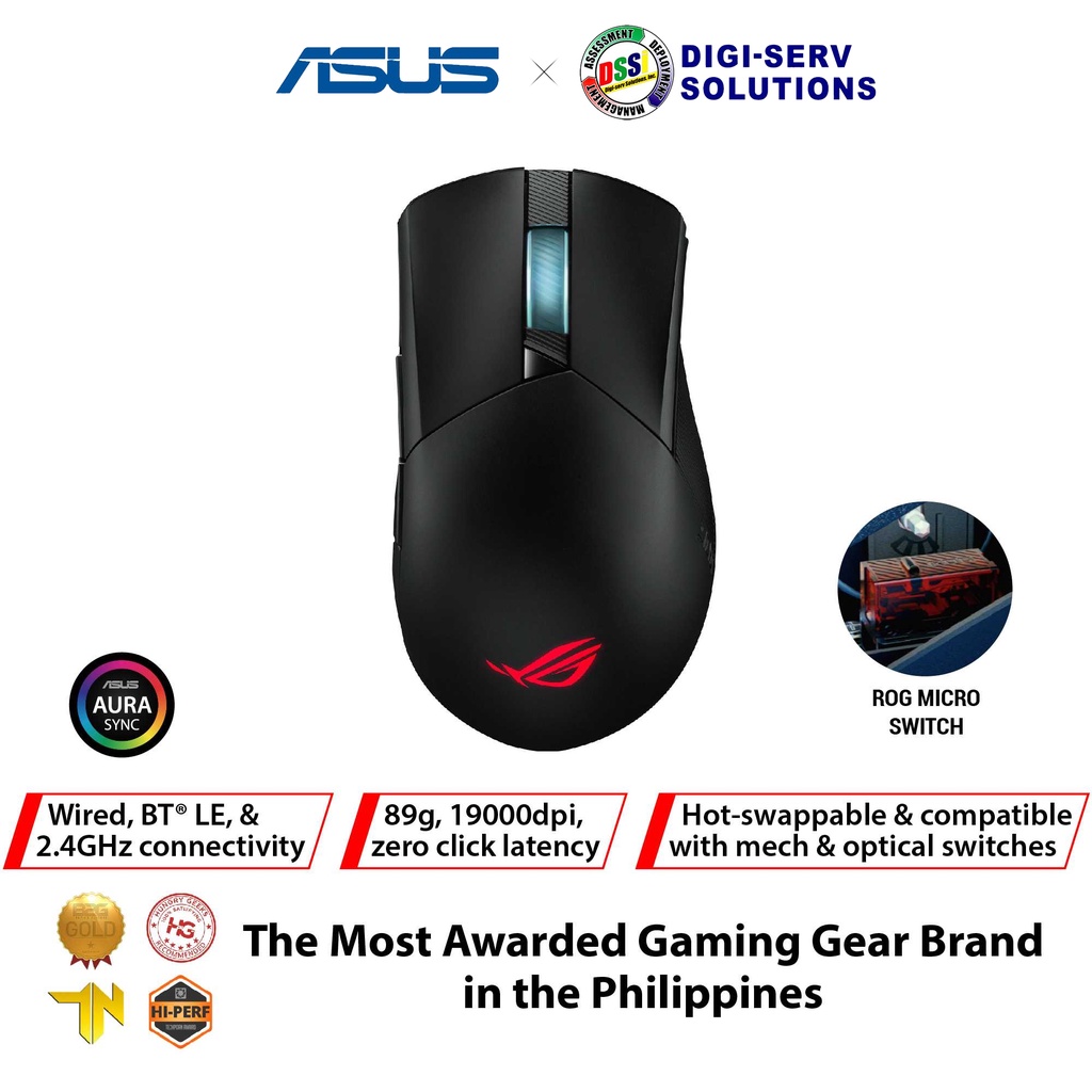 ASUS ROG Gladius III Wireless Classic asymmetrical wireless gaming ...
