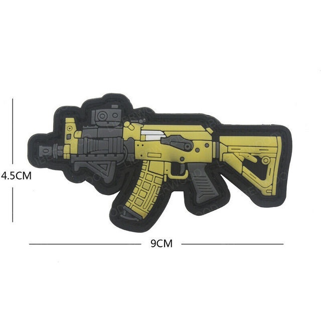 PVC Rubber 3D Pistol Rifle Guns MK AK AK47 Weapons Airsoft Hook Patch ...