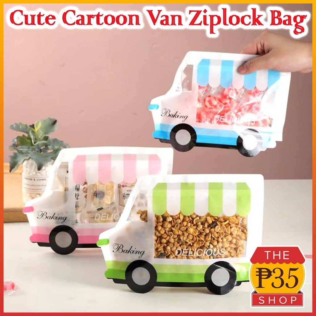 16x22cm Ziplock Cartoon Van stand-up bag/cookie bag/candy zipper bag ...