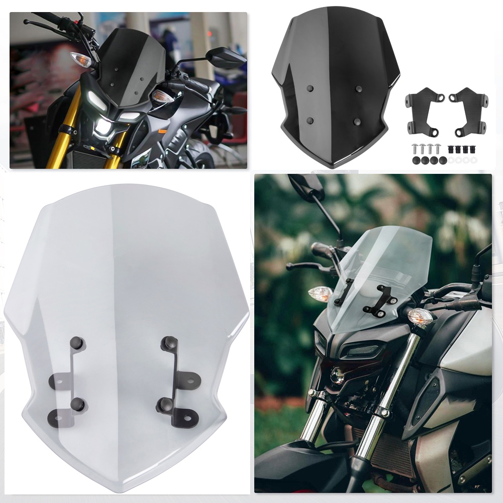 LJBKOALL Motorcycle Windscreen Windshield Deflector For Yamaha MT 15 ...