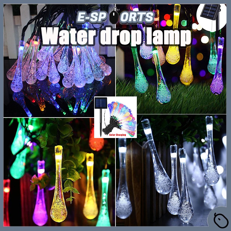 Water drop light string 50 LED water drop lights, Christmas lights ...