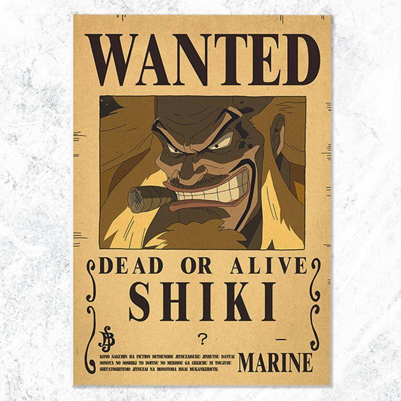 New Edition One Piece Poster SHIKI One Piece Wanted Posters 28.5x42cm ...