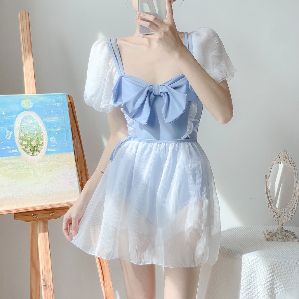 2023 New Style Summer Korean Conservative Sweety One Piece Slimmer Look