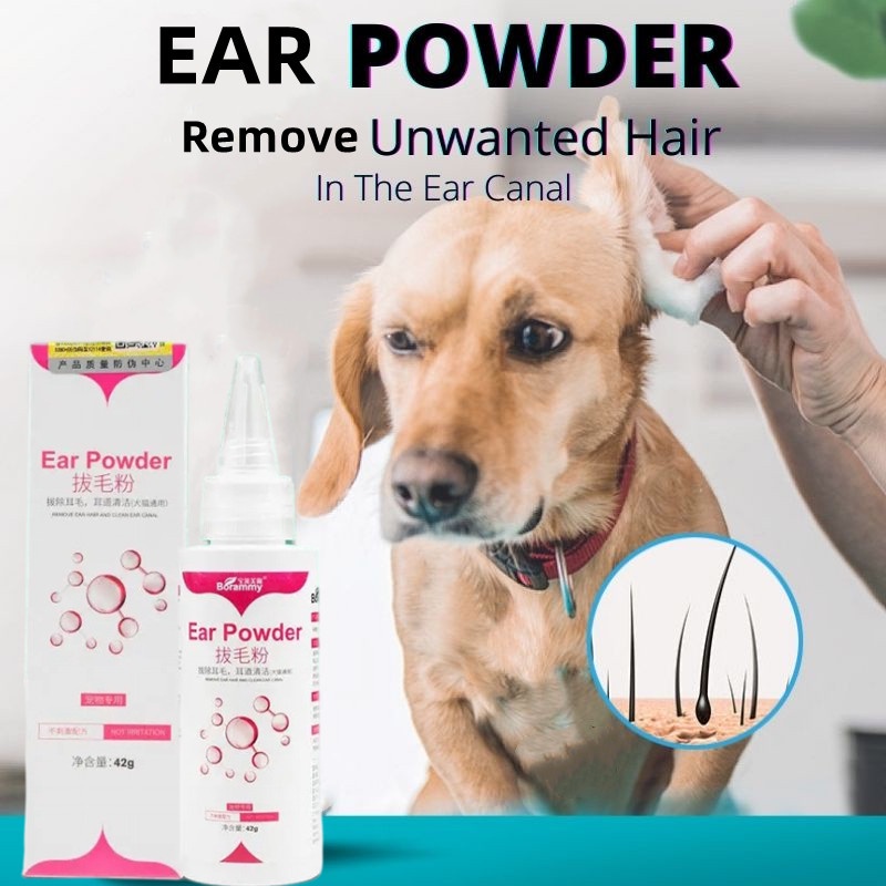 Pet Cat Dog Ear Powder Ear Care Pet Ear Cleaner Pet Ear Excess Hair ...
