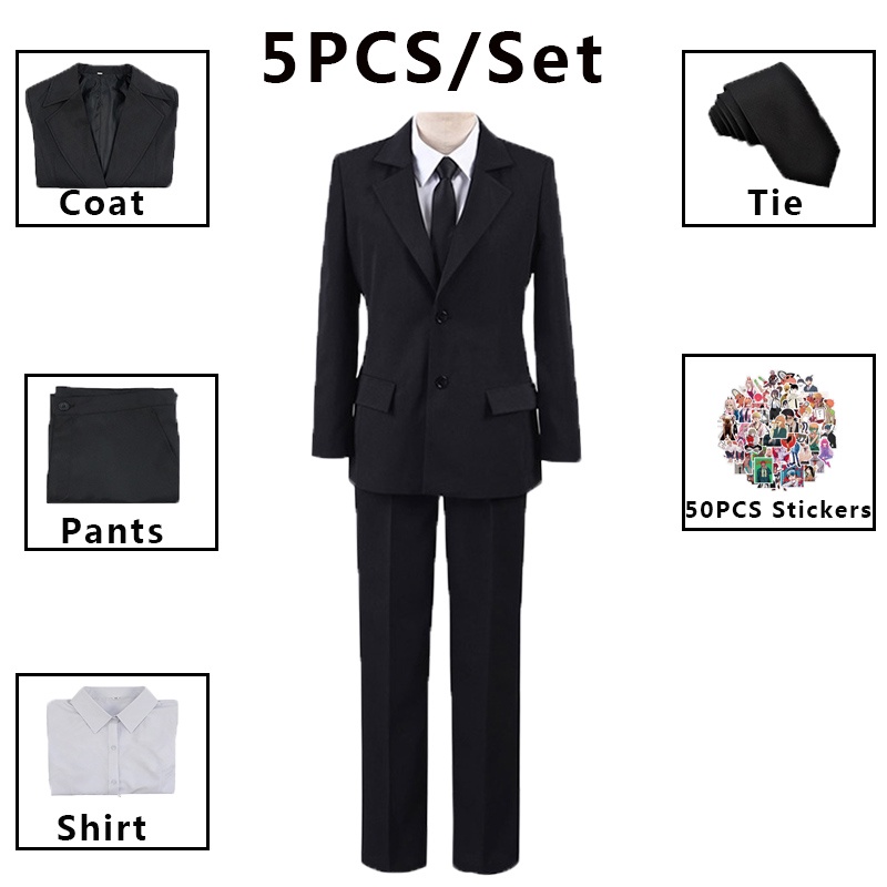 Chainsaw Man Angel Devil Cosplay Costumes Black Uniform Denji Demon ...
