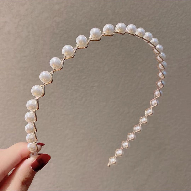 Simple Pearl Headband Twist Wave Design Fashion Lady Accessory Hair ...