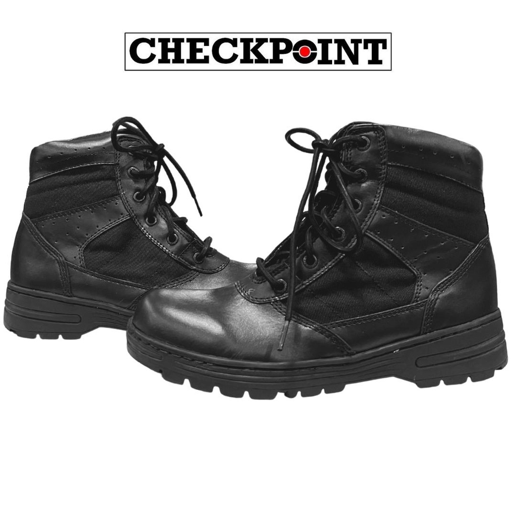 Checkpoint MARIKINA MADE Men's LEATHER SERVICE SHOES MID CUT black ...