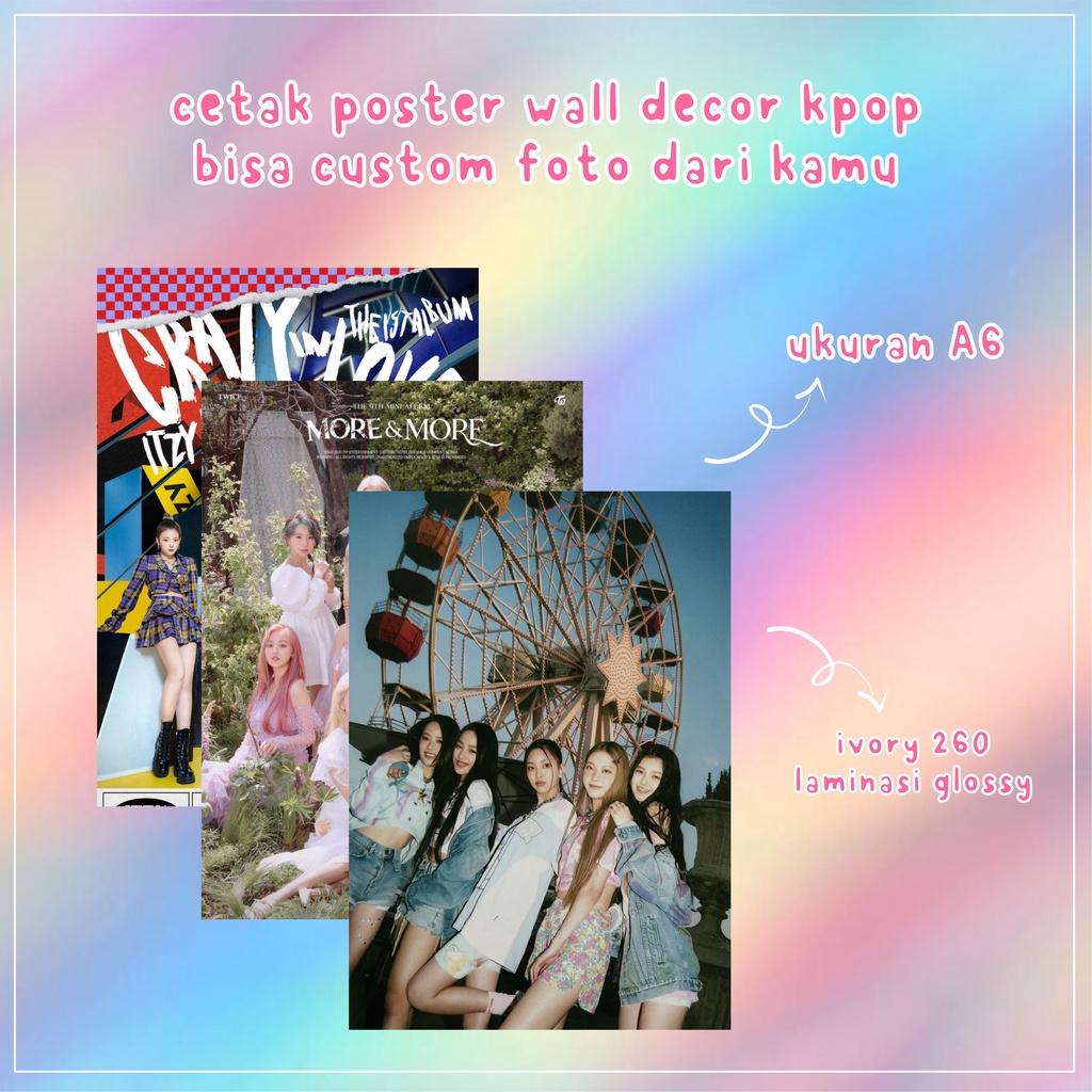 Print KPOP Wall Decor Posters Can Customize Photos | Shopee Philippines