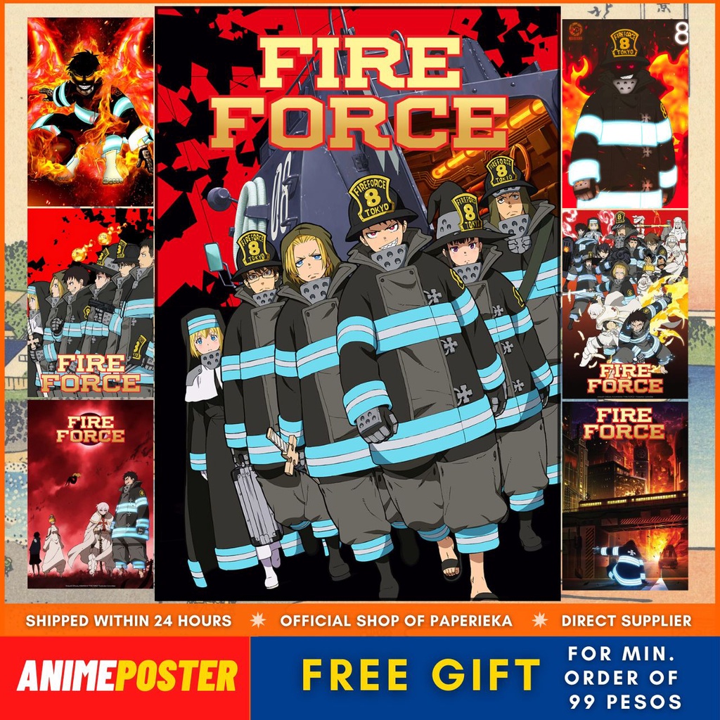 Fire Force : Official Anime Poster / Stickers / Laminated Posters ...