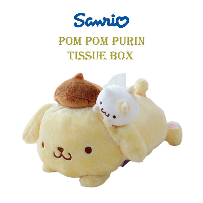 Cute Cartoon Plush Tissue Cover Pom Pom Purin Tissue Box Car Home ...