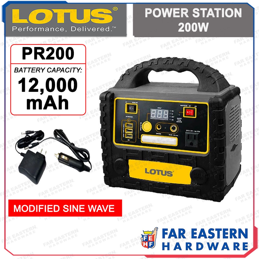 LOTUS 200W Power Station PR200 Powerstation Powerbank LTVAR | Shopee ...