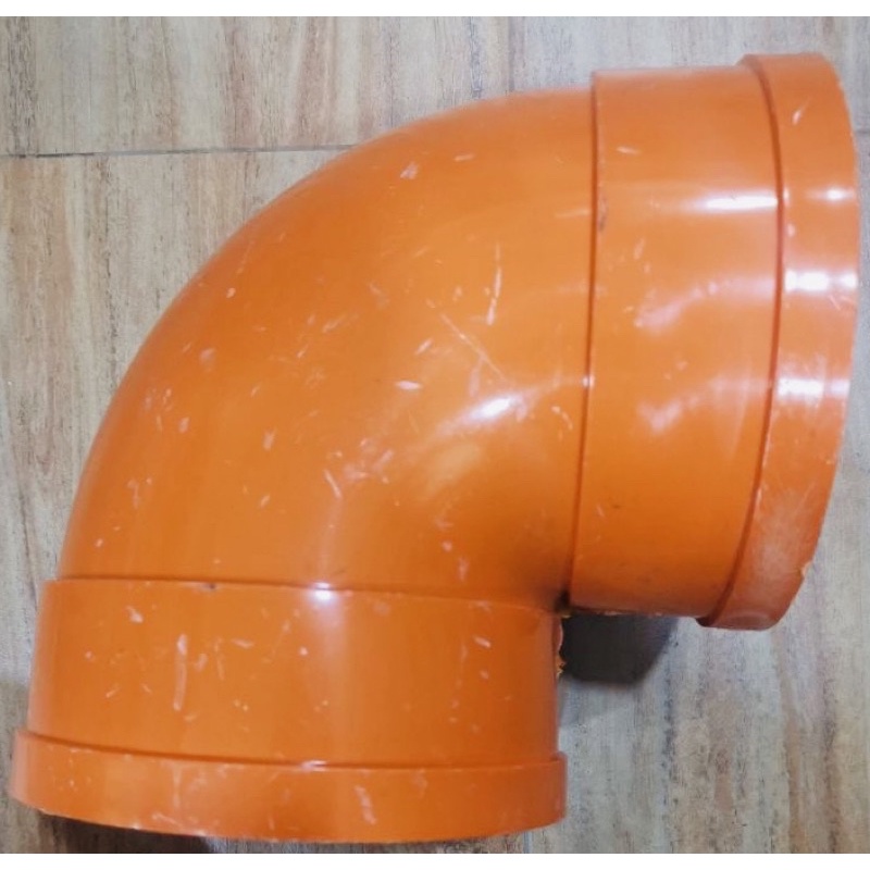 Pvc orange sanitary elbow 6inch 90x6 | Shopee Philippines