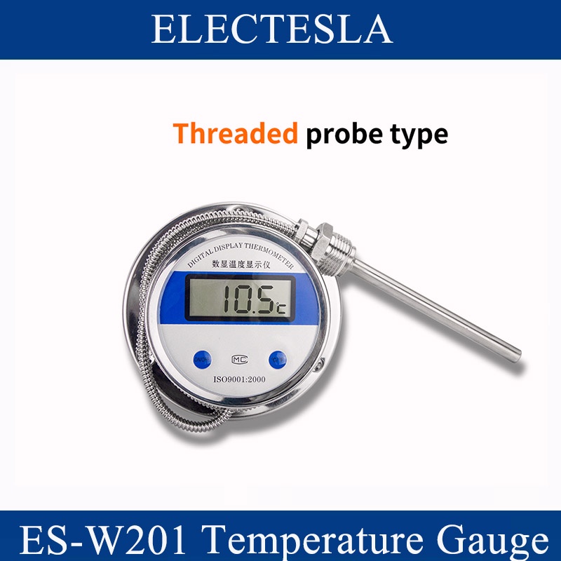 ES-W202 Temperature Gauge Thermometer Diesel Water Liquid Steam LCD Digital Display PT100 1000 ...