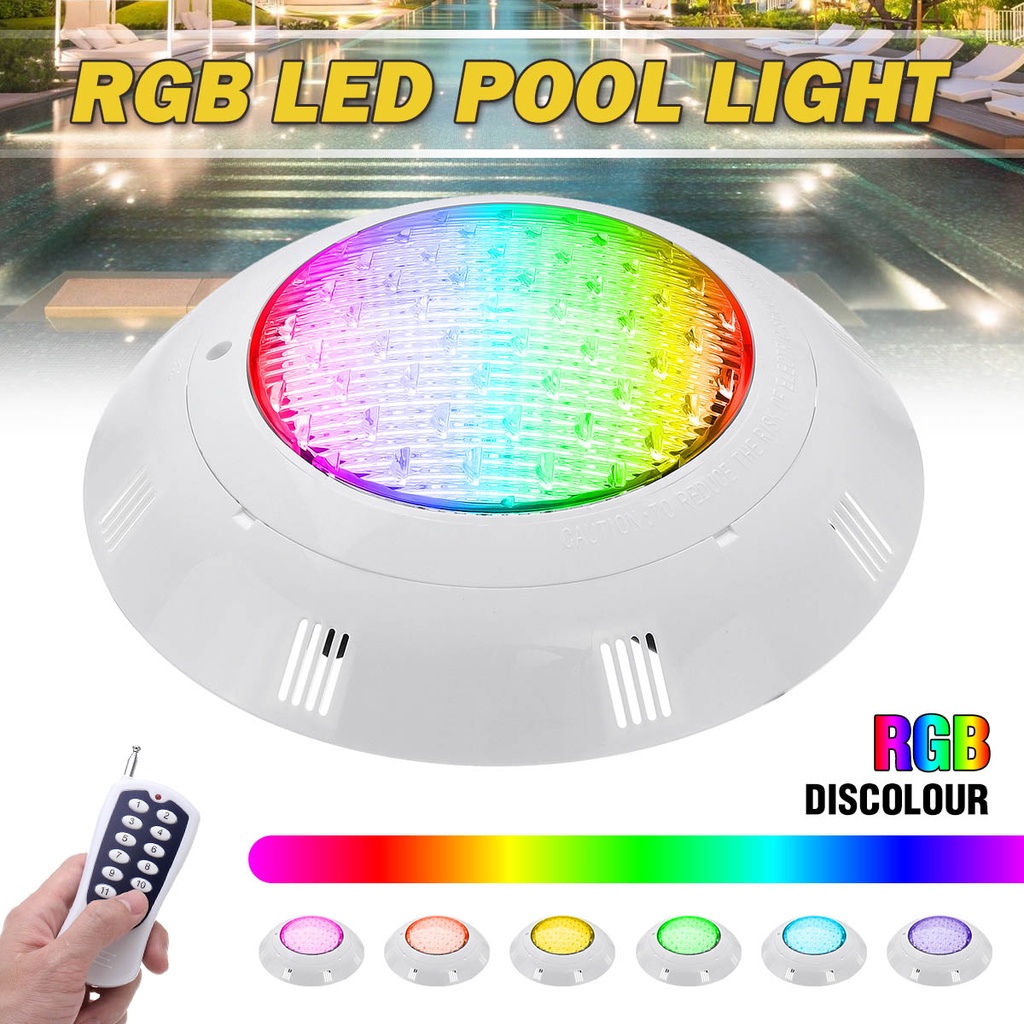 45W 7Color LED RGB AC12V Underwater Light Lamp Swimming Pool Bright Light Remote Control ...
