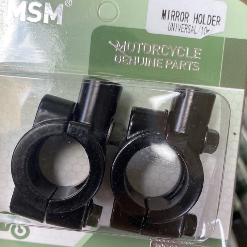 motorcycle side mirror hole holder with clamp one pair 10mm | Shopee ...
