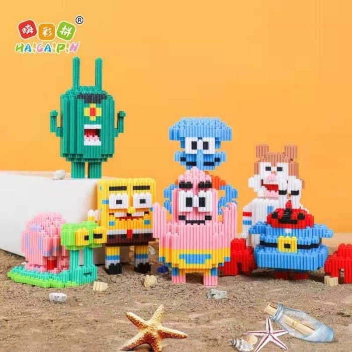 Lego Block Stacking Block Spongebob and Friends Nano Block | Shopee ...