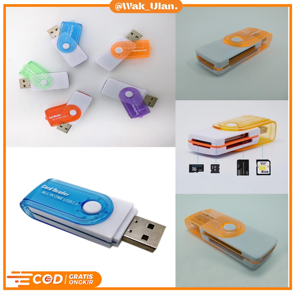 Card Reader All in One 4in1 Multi Memory Converter To Flashdisk 4 slots ...