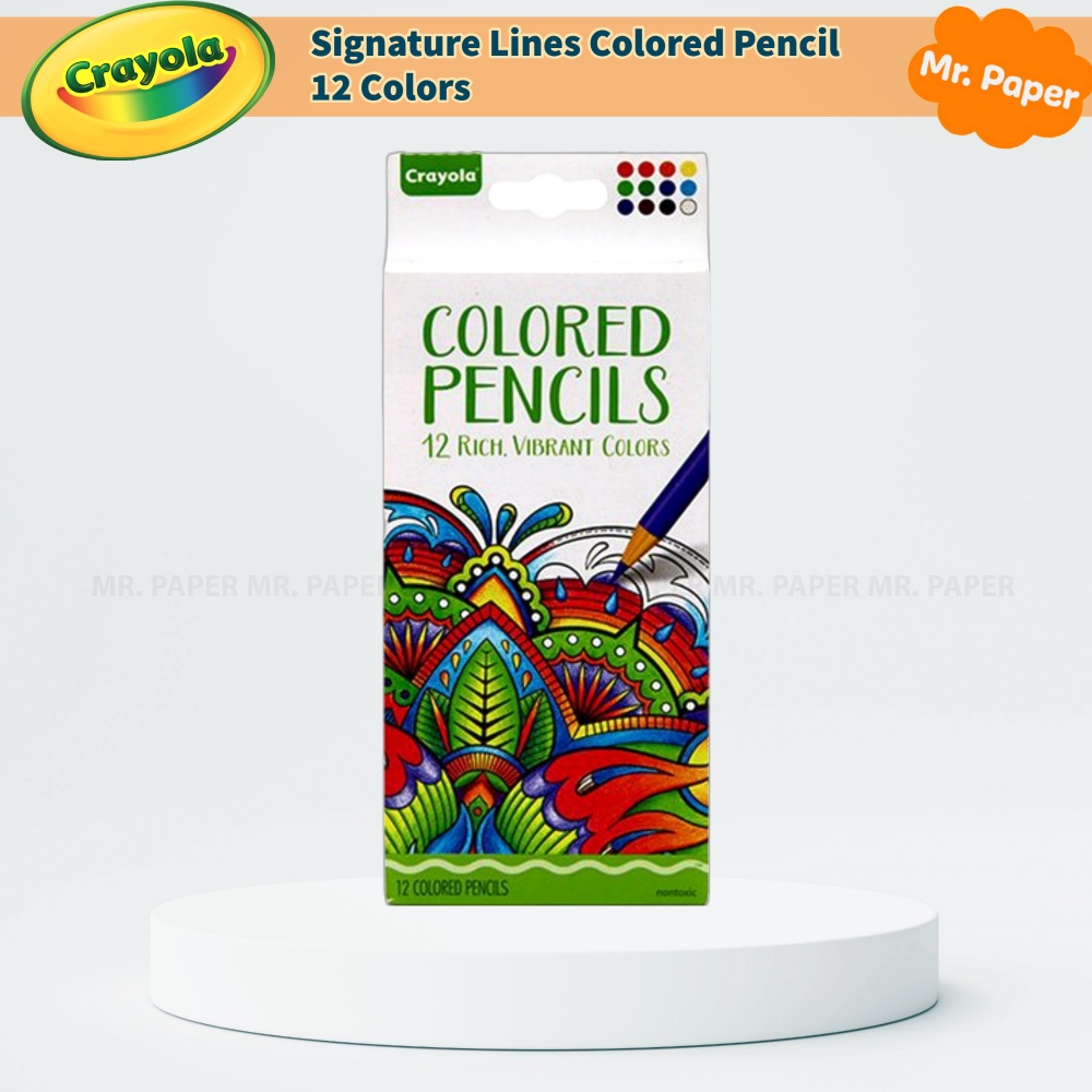 Crayola Signature Lines Colored Pencil 12ct | Mr. Paper | Shopee ...