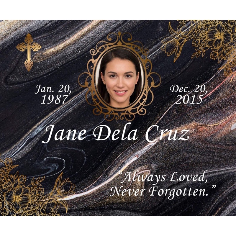 PERSONALIZED MEMORIAL TOMBSTONE COLUMBARIUM MARKER LAPIDA IN PVC SINTRA ...