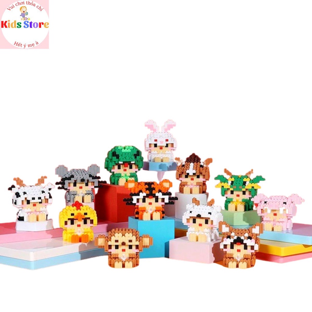 Lego mini 3D assembly toy with 12 zodiac animals adorable and cute ...
