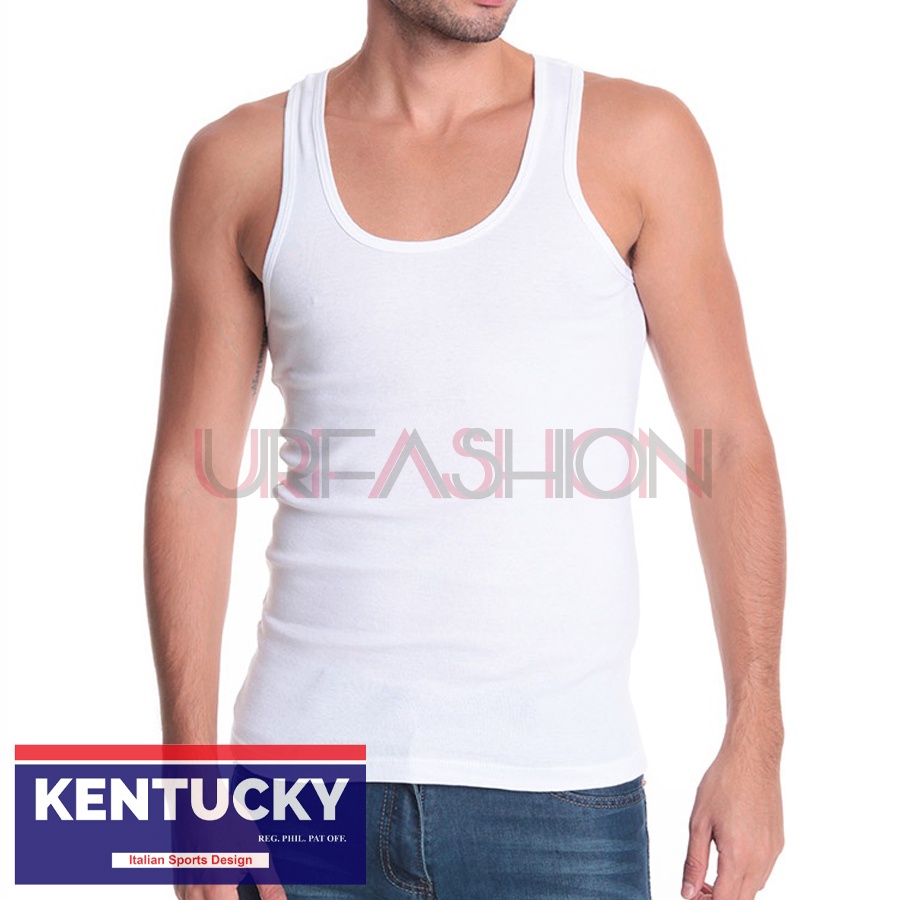 Kentucky Plain White Sando Tank for Men | Shopee Philippines