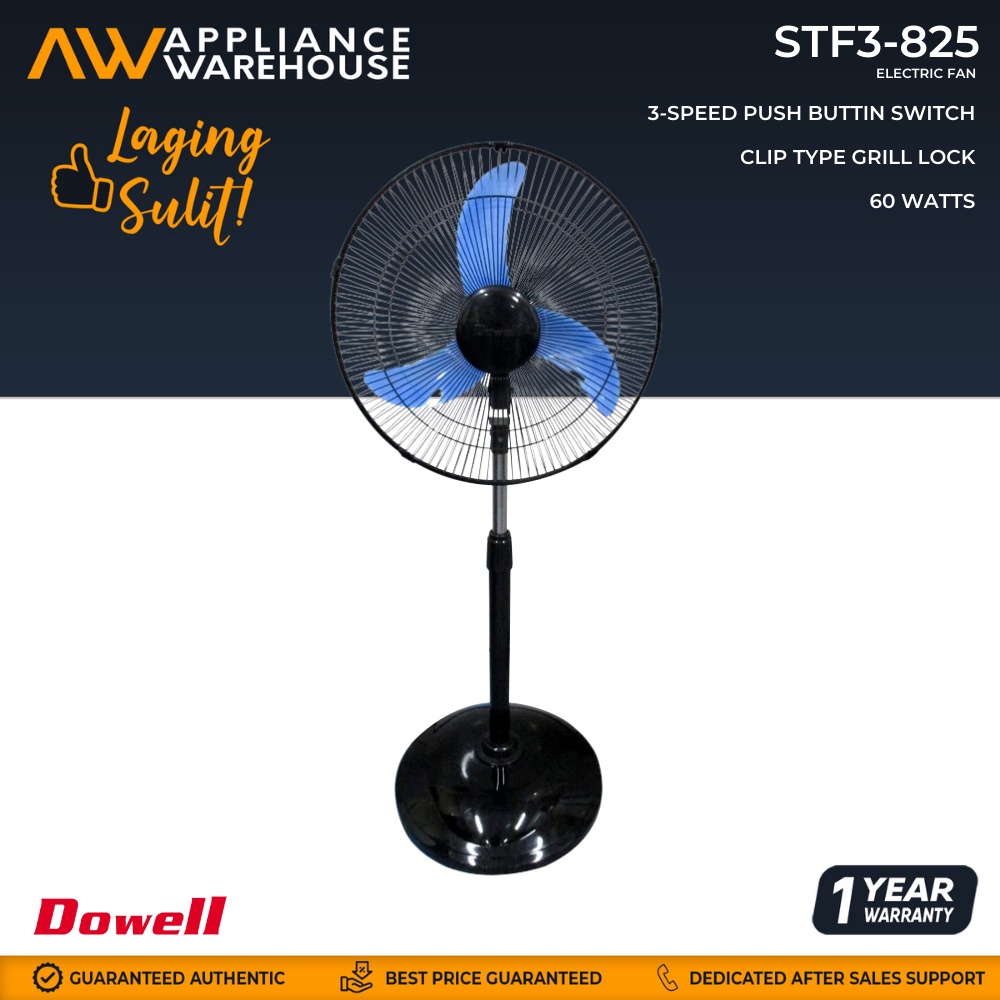 Dowell Stand Fan STF3-825 16 Electric Stand Fan with Powerful Motor ...