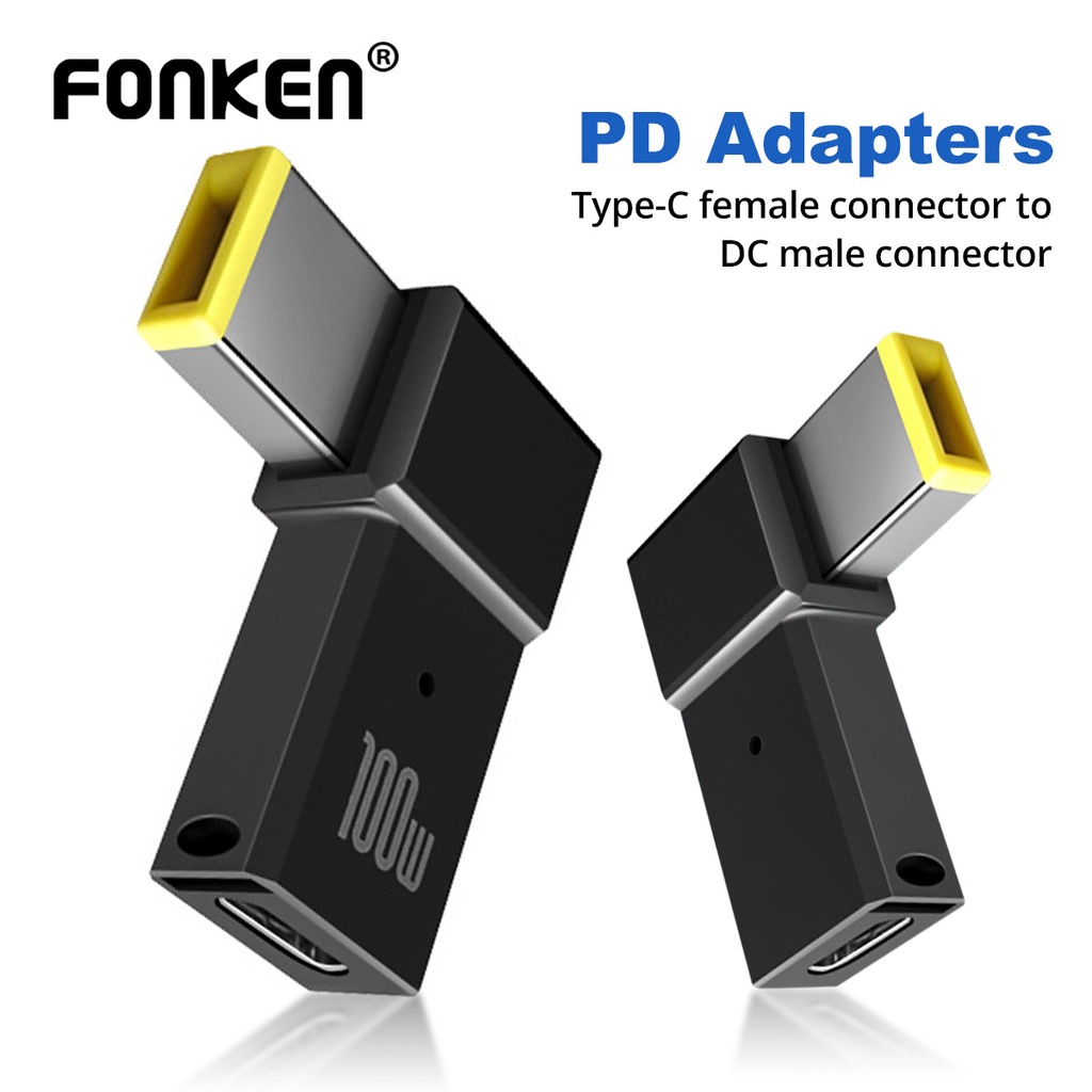 Fonken 100w Usb Type C To Square Pd Plug Converter Usb-C Fast Charging ...