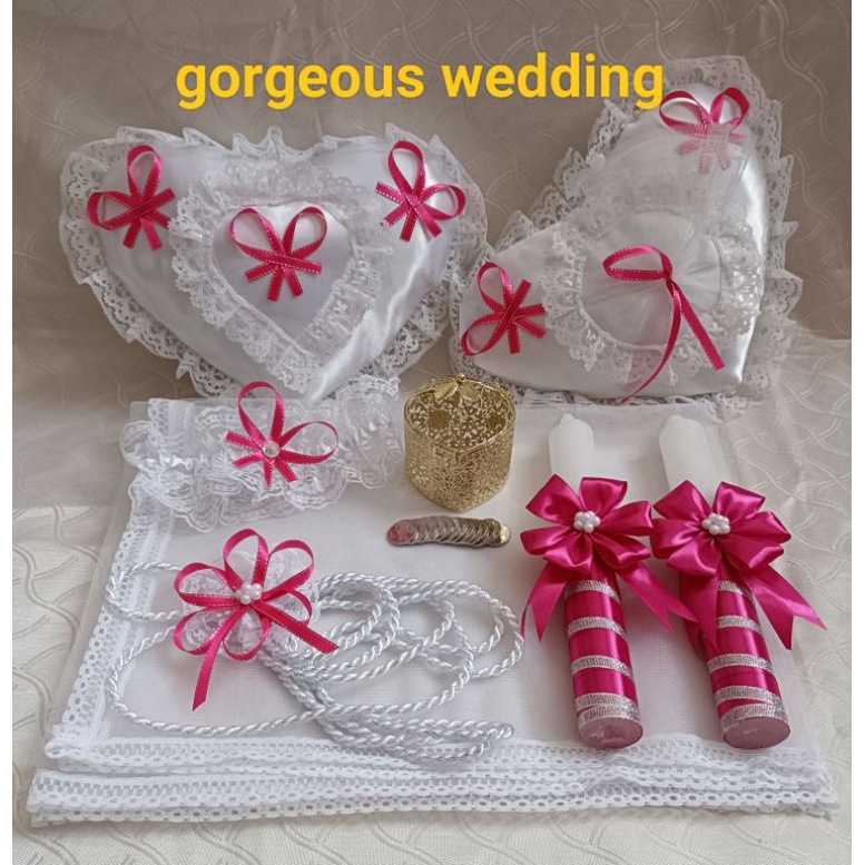7in1 Wedding accessories set with 2pcs candle include(choose your motif ...