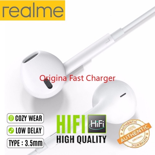 Realme Wired Earphone for Android Portable In-Ear Earphone Noise-free ...