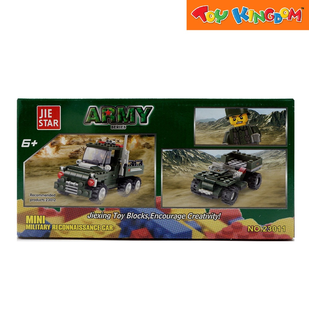 Jie Star Blocks Army Series Mini Military Reconnaissance Car 92 pcs ...
