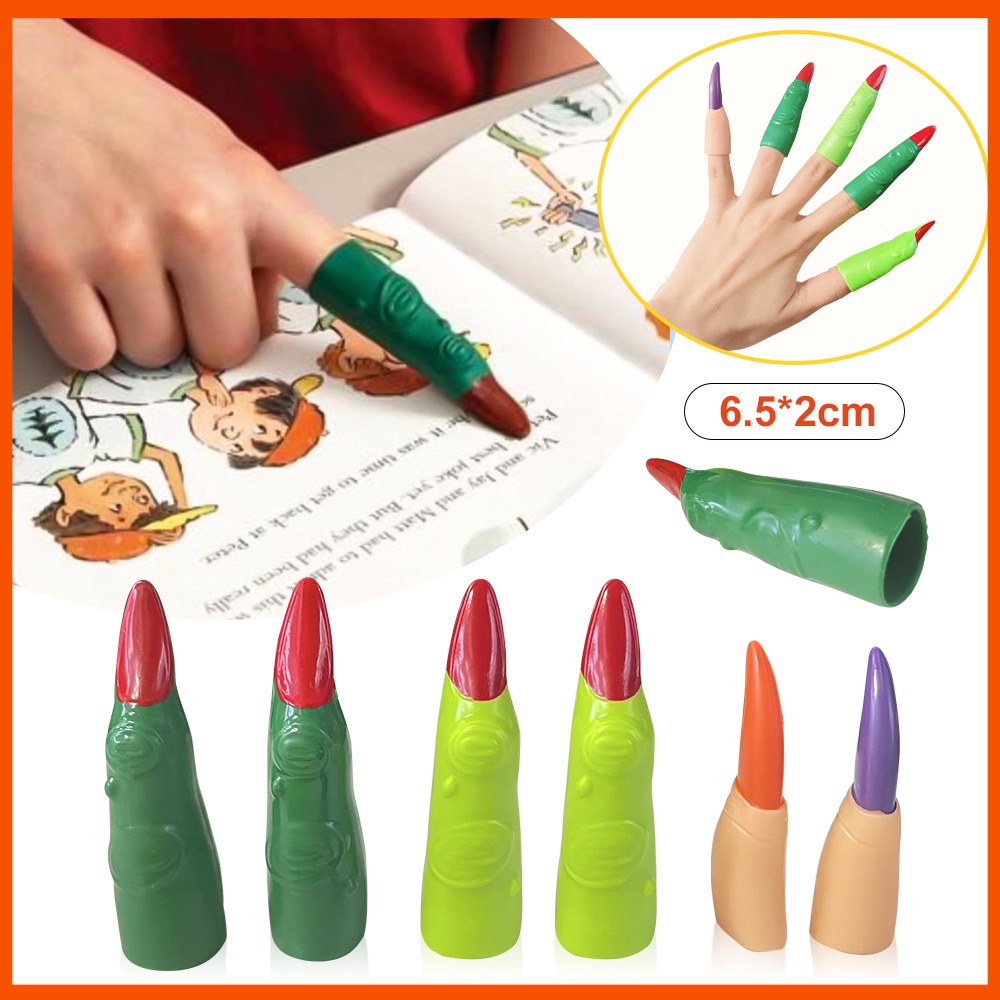 5Pcs Plastic Fake Witch Fingers Colorful Finger Pointers for Kids ...