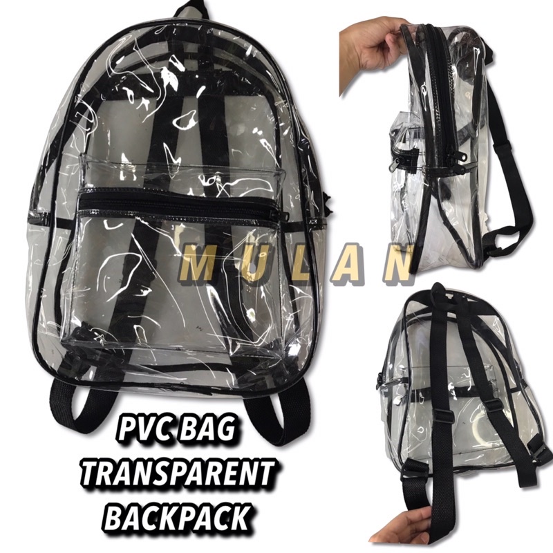 PVC BAG TRANSPARENT BACKPACK | Shopee Philippines
