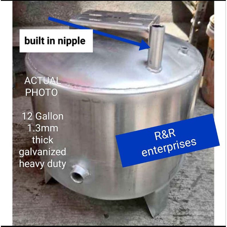 12 GALLON (GALVANIZE) PRESSURE TANK WATER TANK | Shopee Philippines