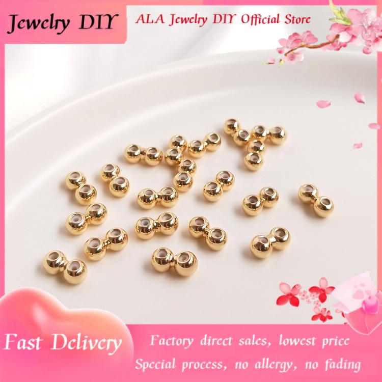 ️Jewelry DIY Accessories ️14K Gold-Plated Color-Preserving Double-Row ...