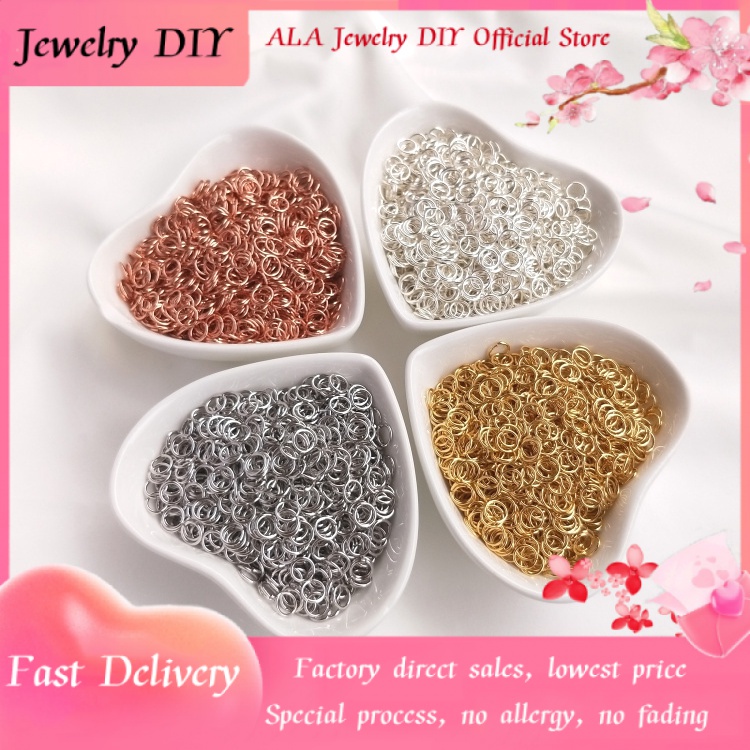 ️Jewelry DIY Accessories ️Color Retention Open Ring 18K Gold Plated ...