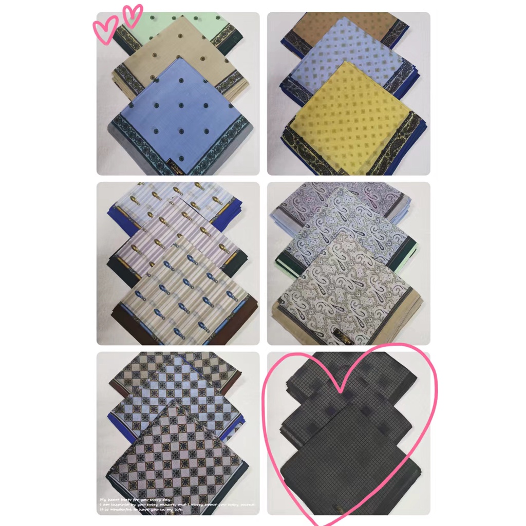 12pieces Men's Georman Handkerchief Cotton Panyo 4 Design In Pack ...