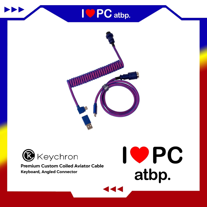 Keychron Premium Custom Coiled Aviator Cable for Keyboard, Angled ...