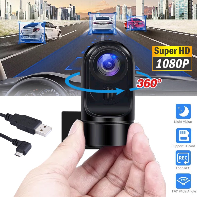 USB DVR Camera with ADAS Function Hidden Car Dash Cam Mini 1080P Night ...