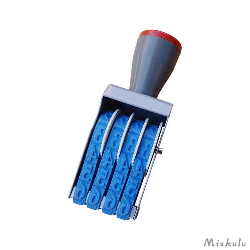 [Miskulu] Numbering Stamp Number Seal Rolling Stamp Rubber 4 digits ...