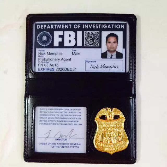 Hot Streaming American Drama Fbi Nick Badge Card Holder Id Can Install ...