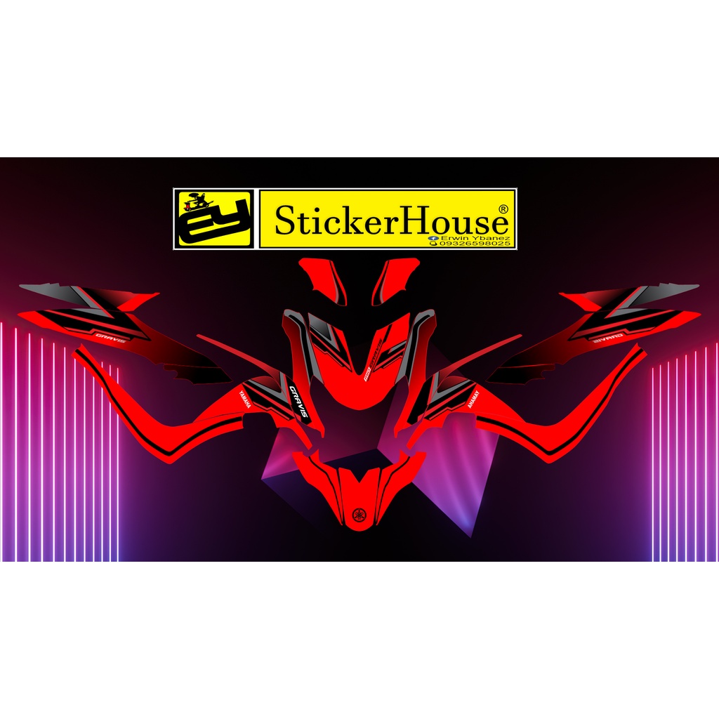 Yamaha Mio Gravis Decals Laminated | Shopee Philippines