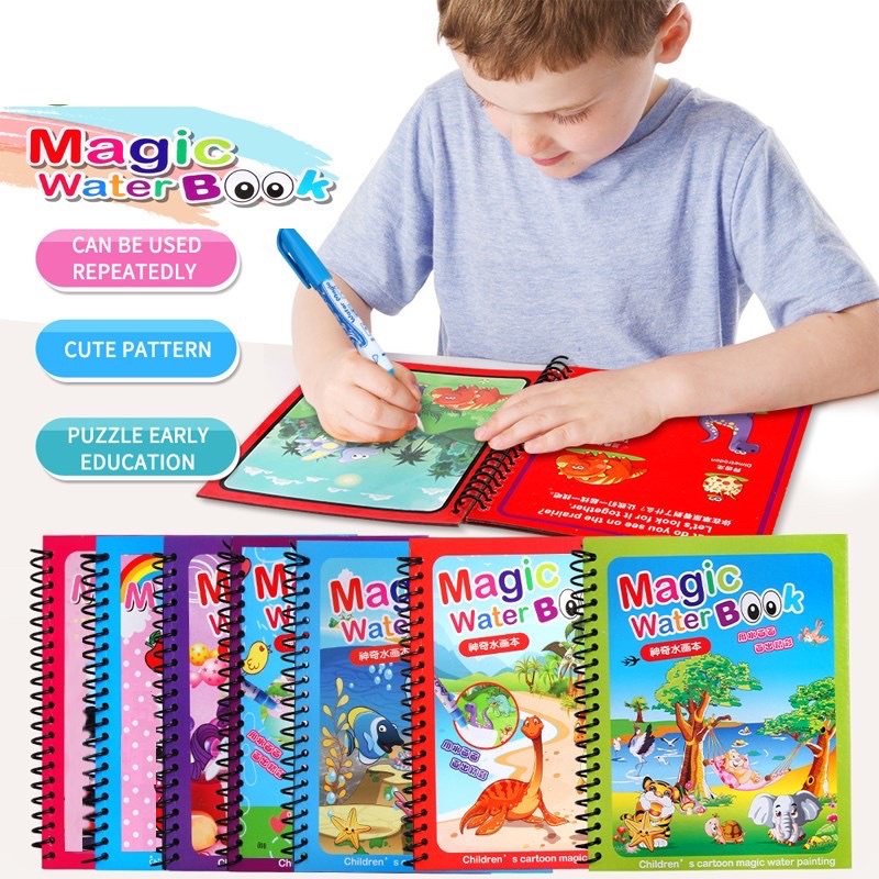 Magic Water Book Magic Coloring Book Reusable Kids Drawing Book Magic ...
