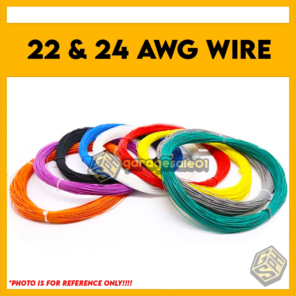 Stranded | Solid Wire 22 24 AWG 1Meter Electrical Copper Cable LED ...
