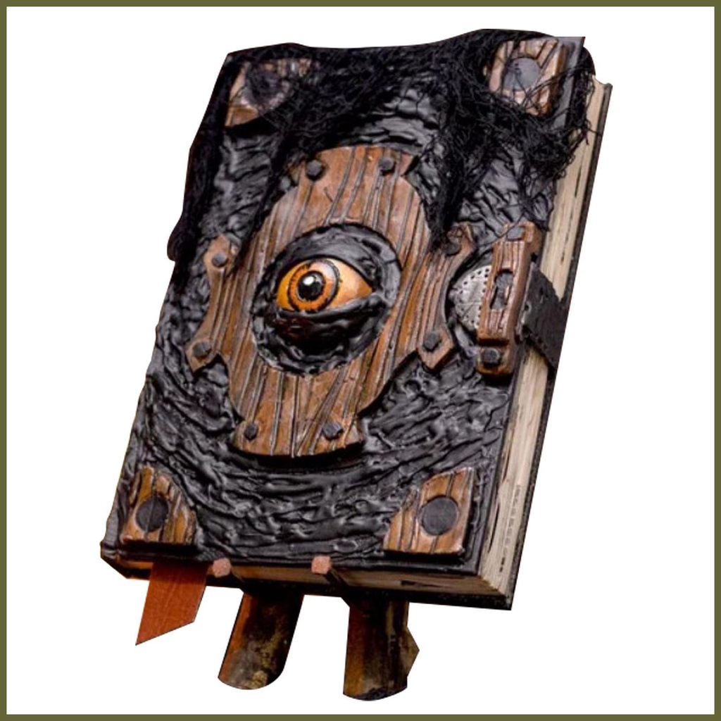 Book of Spells Prop Halloween Decor Realistic Necronomicon Evil Eye ...