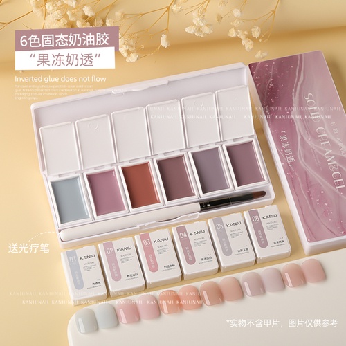 kaniu/kaniu Manicure Japanese Style Solid Glue 6 Colors Nail Polish ...