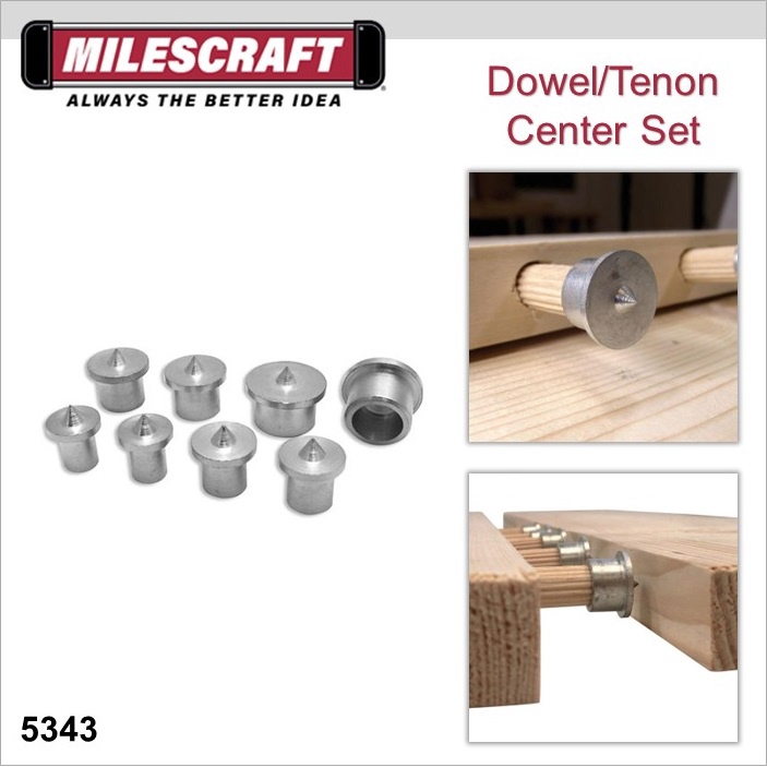 Milescraft Dowel/Tenon Center Set, Dowel Tenon Center Set -5343 ...